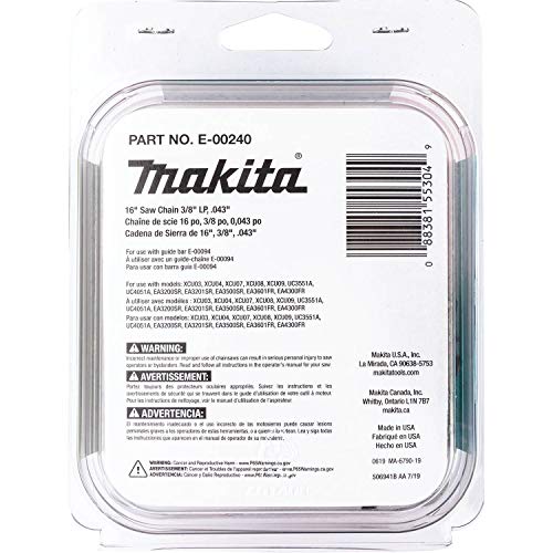 Makita E-00240 16" Saw Chain, 3/8” LP, 043”