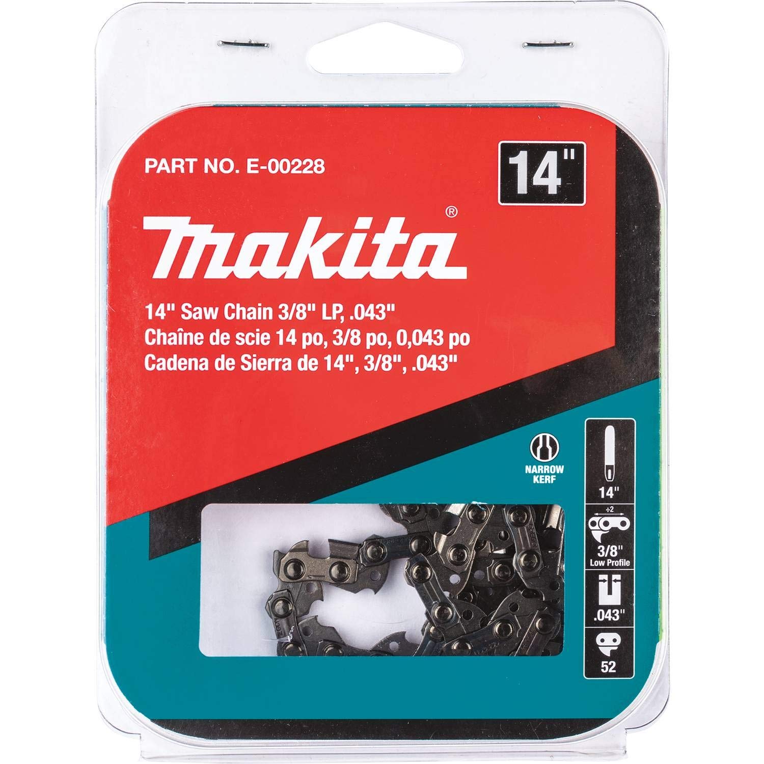 Makita E-00228 14" Saw Chain, 3/8” LP, 043”