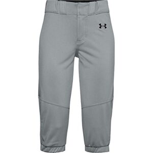 under armour girls' vanish softball pants , baseball gray (075)/black , youth medium