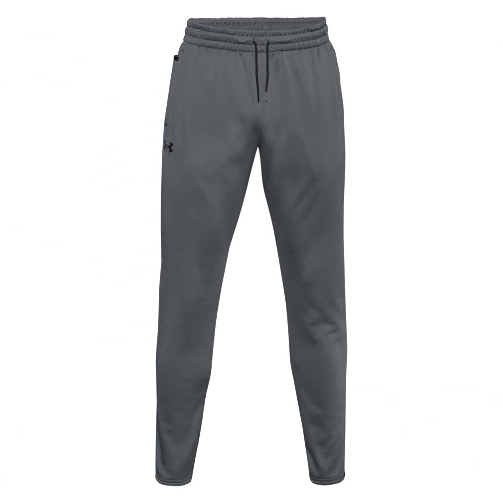 Under Armour Mens Armour Fleece Pants , Pitch Gray (012)/Black , Large