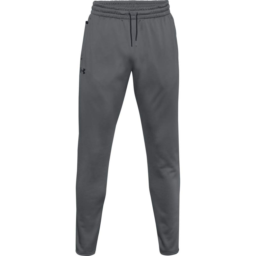 Under Armour Mens Armour Fleece Pants , Pitch Gray (012)/Black , Large