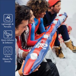 FUNBOY Winter Fun Inflatable ShotSki Drink Holder, Two Pack, Retro Two Pack