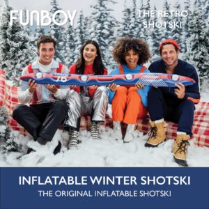 FUNBOY Winter Fun Inflatable ShotSki Drink Holder, Two Pack, Retro Two Pack