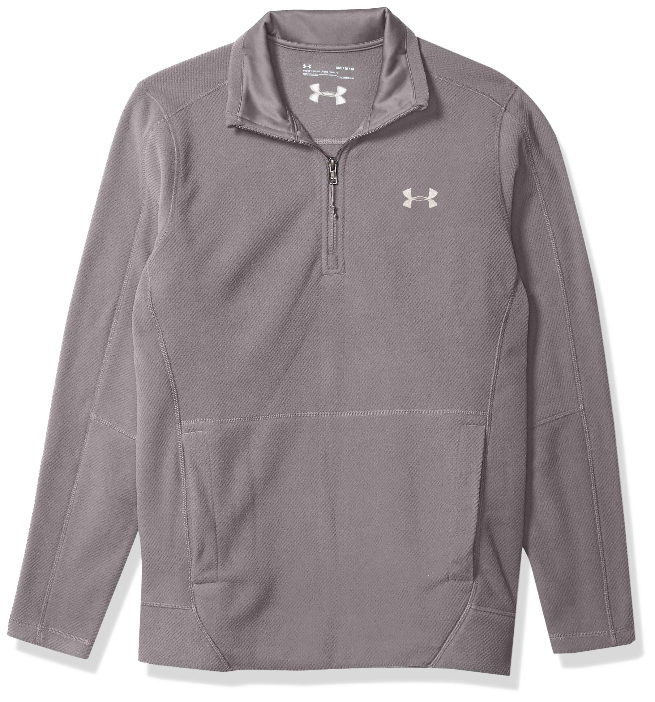 Under Armour Zephyr Fleece Solid Long Sleeve ¼ Zip, Brown Umber (281)/Highland Buff, Medium