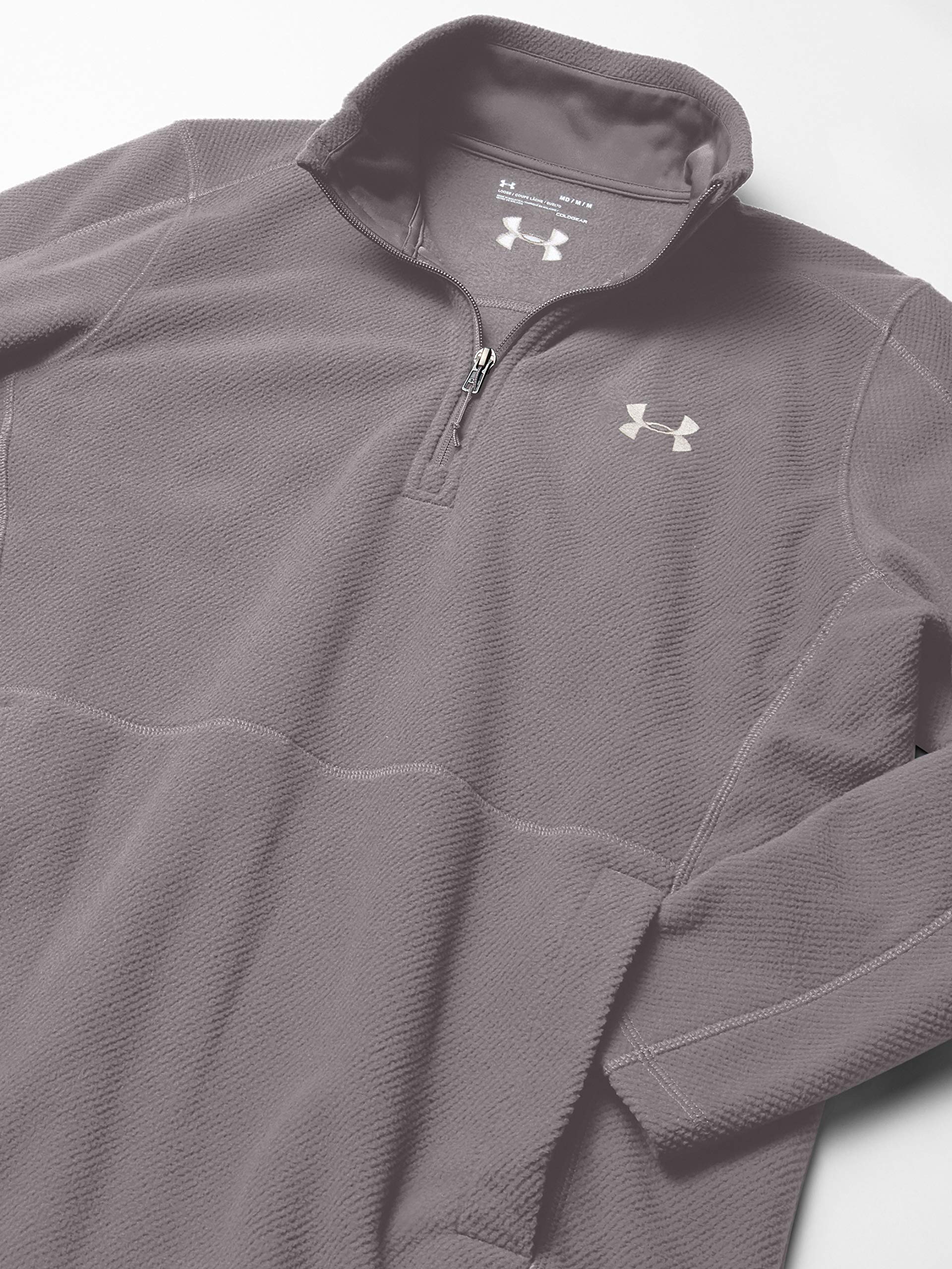 Under Armour Zephyr Fleece Solid Long Sleeve ¼ Zip, Brown Umber (281)/Highland Buff, Medium