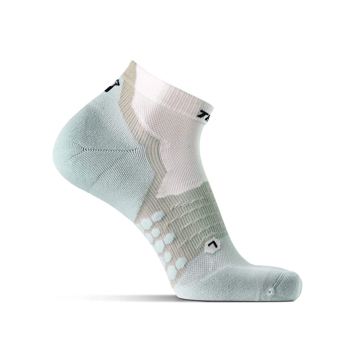 Thirty48 Performance Compression Low Cut Running Socks for Men and Women | More Compression Where Needed ([3 Pair] LightGray/White, Medium - Women 7-8.5 // Men 8-9.5)