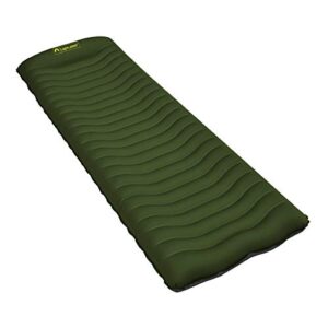 lightspeed outdoors the cradle curved air mat, inflatable sleeping pad, chive