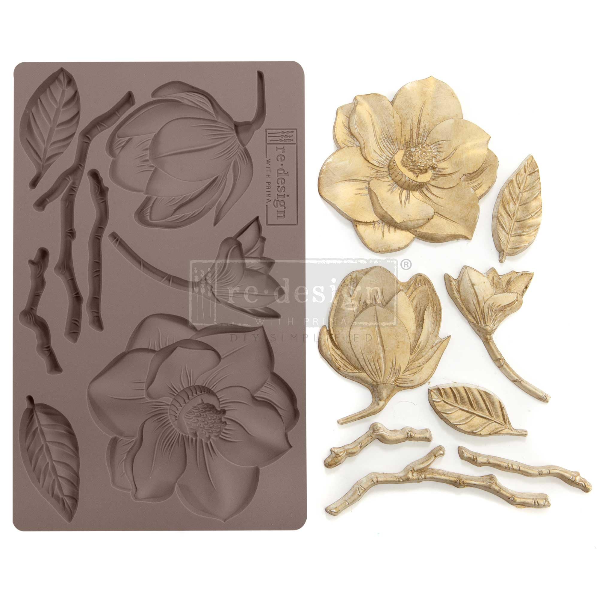 Prima Marketing 643119 Redesign Mould 5X8 WNTR, Winter Blooms