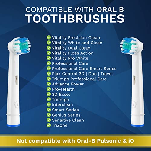 Aster Replacement Toothbrush Heads - 16 Pack, Compatible with Oral-B Braun Professional Electric Precision Clean Brush Heads Refill for 7000/Pro 1000/9600/ 5000/3000/8000