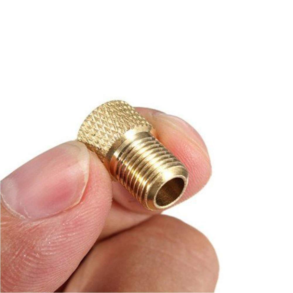 Rpuomtz 11 PCS Brass Presta and Schrader Valve Adapter, Bike Tire Valve Adapters, Pump Ball Needle Nozzle Inflator Kit for Gym Balloon Toy Pump