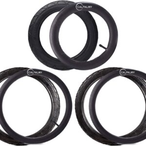 12.5'' Front and 16'' Back Wheel Replacement Tubes and Tires | Compatible with BoB Stroller Tire Tube Revolution SE/Pro/Flex/SU/Ironman - Made from BPA/Latex Free Butyl Rubber