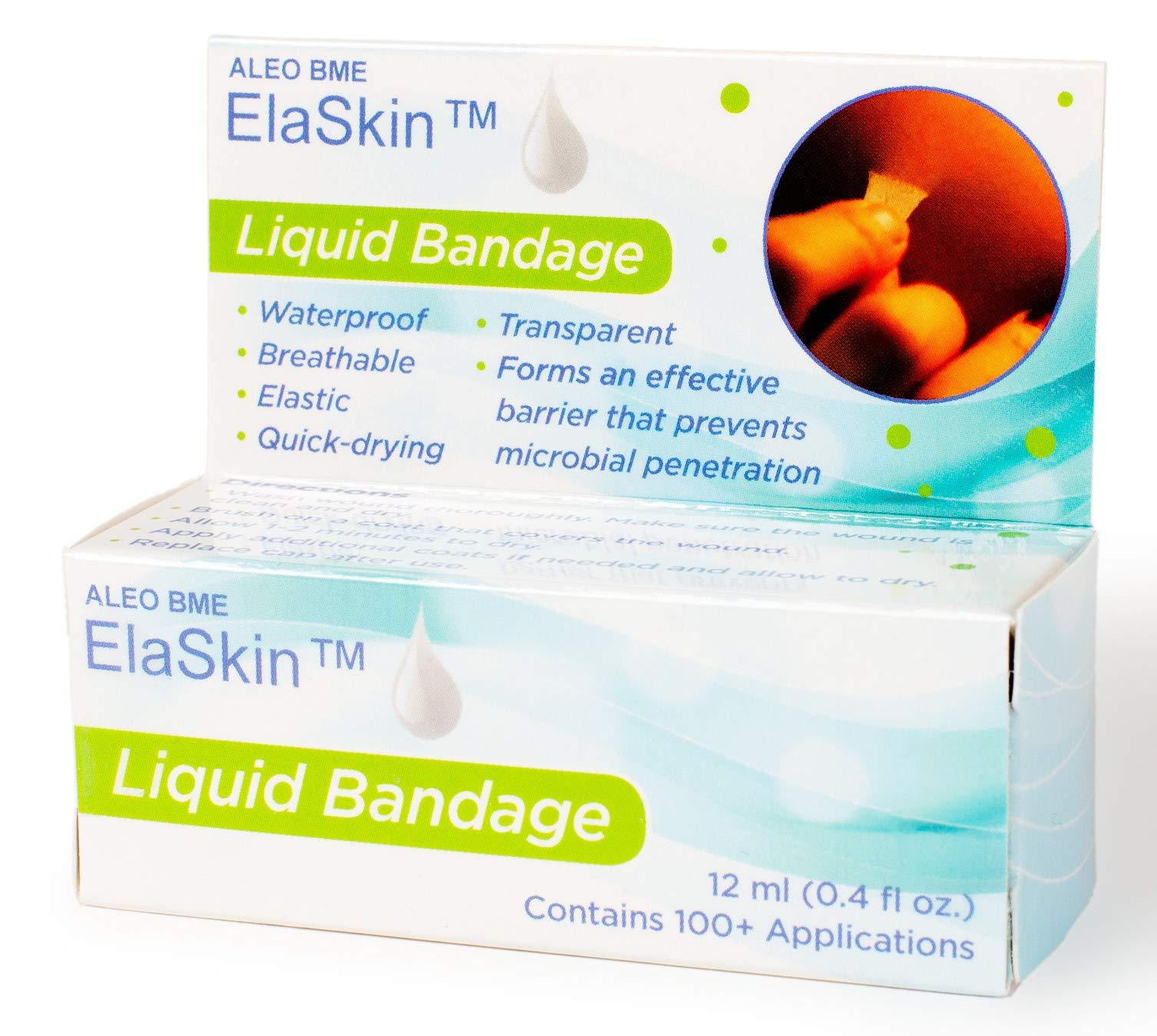 ElaSkin Liquid Bandage - Waterproof, Stretchable, Protective Against Dirt & Germs