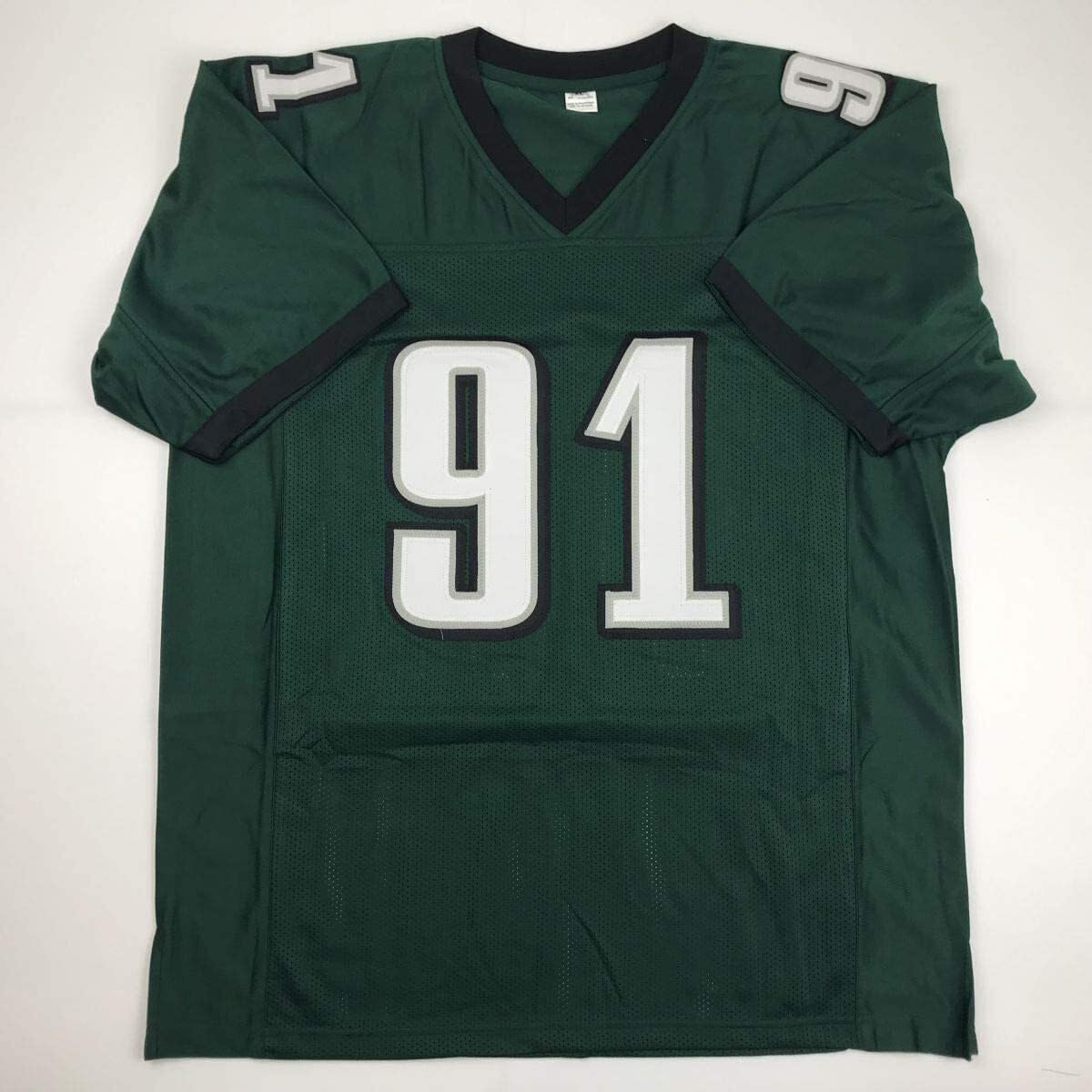 Autographed/Signed Fletcher Cox Philadelphia Green Football Jersey JSA COA