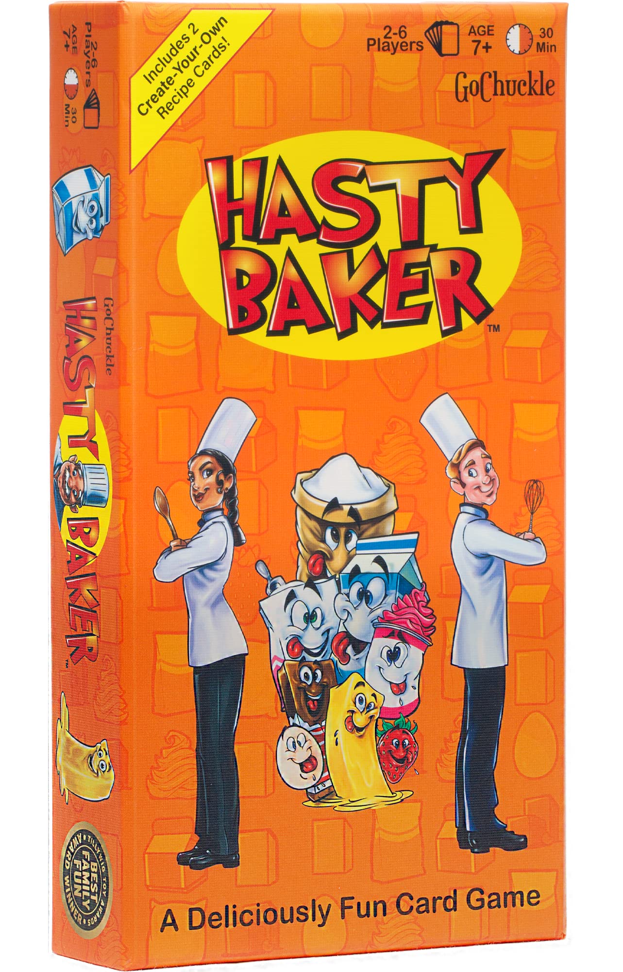 Hasty Baker Family Card Game - A Race to Collect Ingredients and Complete Recipes, for Families, Adults, Kids, Ages 7+, 2-6 Players, by GoChuckle