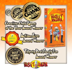 Hasty Baker Family Card Game - A Race to Collect Ingredients and Complete Recipes, for Families, Adults, Kids, Ages 7+, 2-6 Players, by GoChuckle