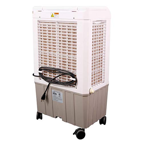 Hessaire MC26A Portable Evaporative Cooler, Humidifier, 2100 Cubic FPM, Cools 700 Sq. Ft., 2.5 GPH, White. For Garages, Shops, Patios, Pools, Workshops, Includes Remote Control for Ease of Operation