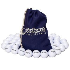 gosports all purpose golf balls for play or practice - 32 pack with tote bag