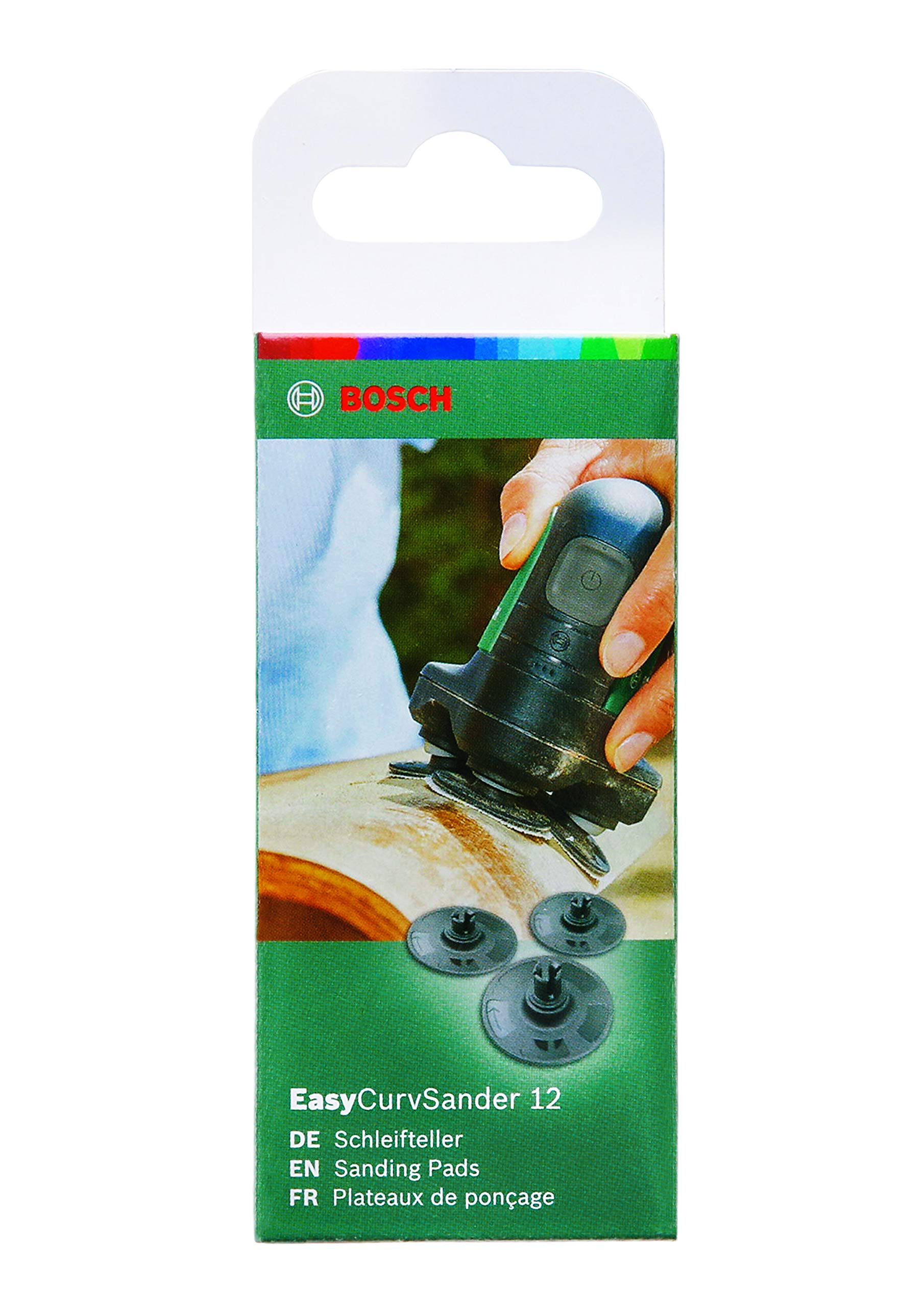 Bosch Home and Garden 2609256F54 Bosch Professional 3 Stück Schleifteller (Ø 38 mm, Zubehör Exzenterschleifer) Pack of 3 Sanding Discs (Diameter, Accessories Eccentric Sanders)