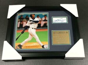 ken griffey jr seattle mariners autographed facsimile reprint framed 8x10 photo