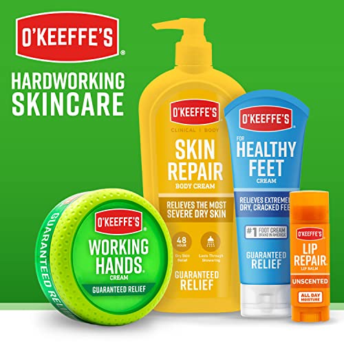 O'Keeffe's for Healthy Feet Night Treatment Foot Cream, Guaranteed Relief for Extremely Dry, Cracked Feet, Visible Results in 1 Night, 3.0 Ounce Tube, (Pack of 2)