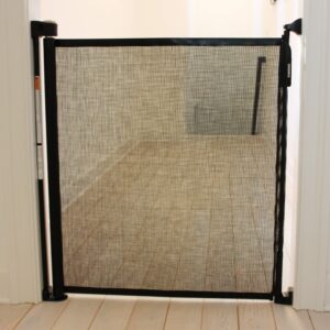 Cardinal Gates RETG Retractable Baby Gate - Mesh Retractable Dog Gate - Extends Up to 55 Inches Wide - 36 Inches Tall - Black