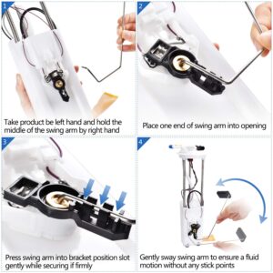 Fuel Pump Assembly w/Sensor Replace# E3549M Compatible with 02-04 Chevy Trailblazer & Trailblazer EXT; 04 Buick Rainier; 02-04 GMC & Oldsmobile Bravada; 03-05 Isuzu Ascender 4.2L I6/5.3L V8/4.3L V6