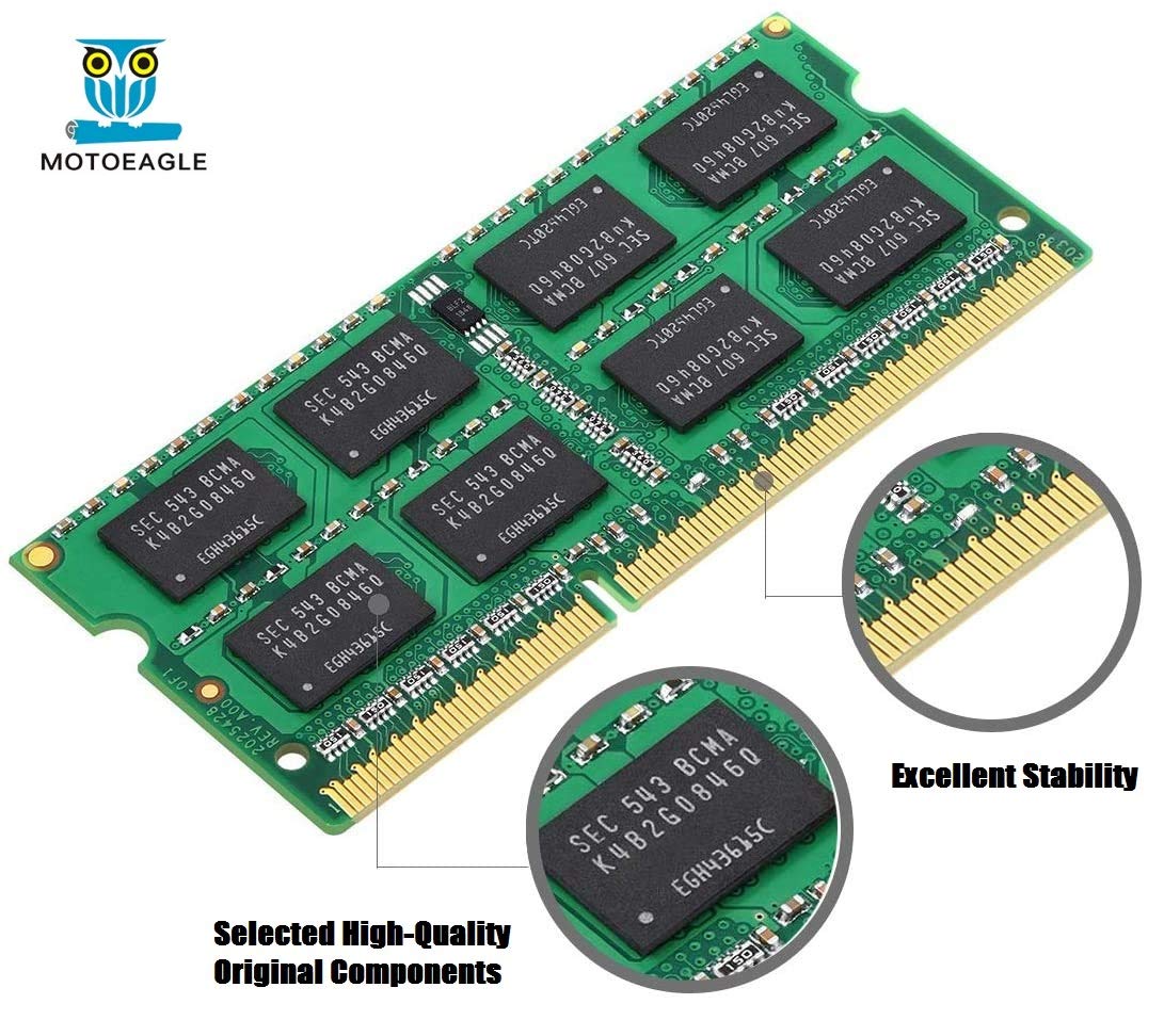 DDR3 DDR3L 1600 SODIMM 4GB 2Rx8 PC3 PC3L 12800S 8GB Kit (2x4GB) 204-pin 1.35V CL11 Dual Rank Laptop Memory