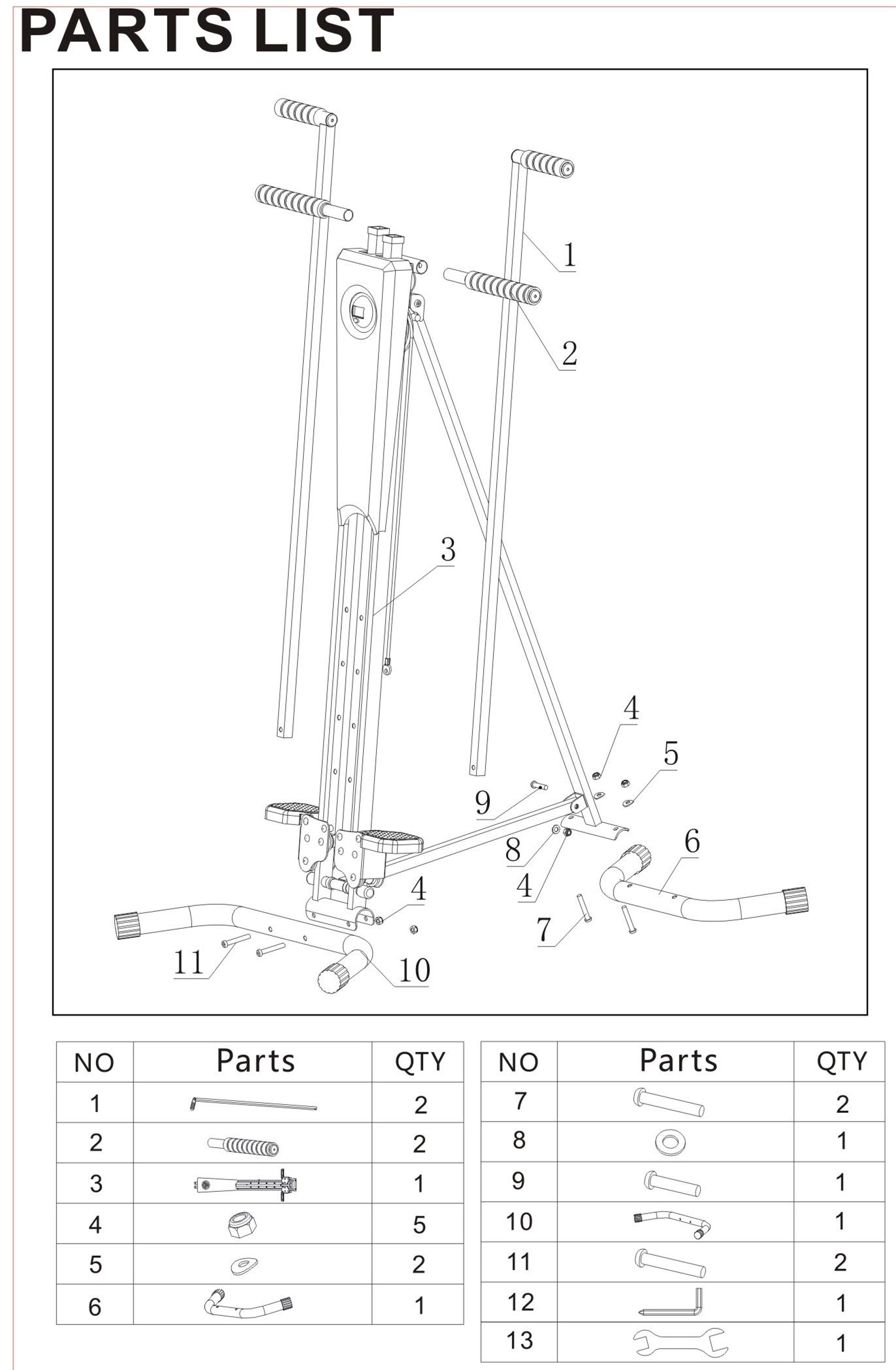 SHZOND Vertical Climber Fitness Exercise Step Climber for Home Gym Full Body Fitness Workout Cardio Climbing Machine