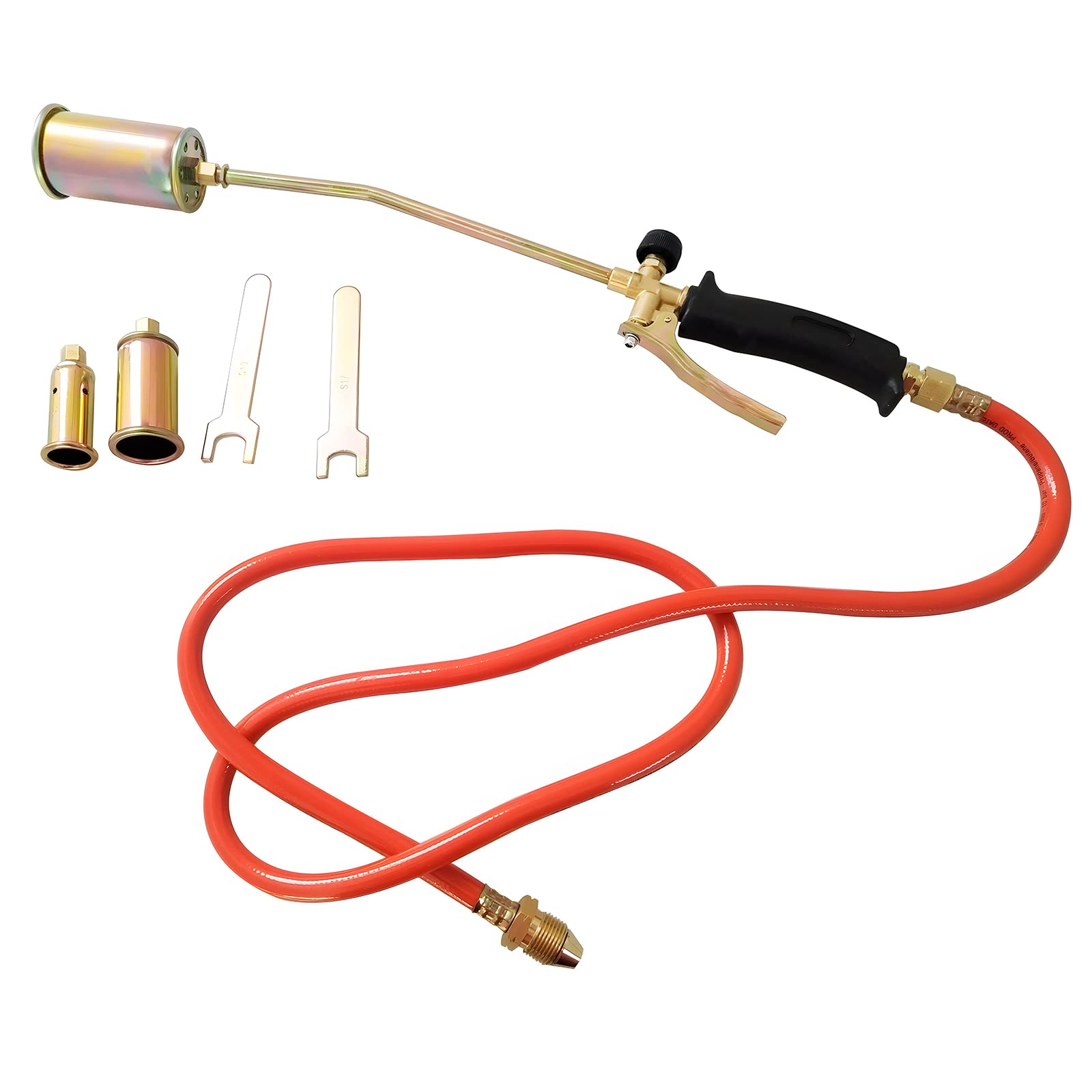 Propane Torch Weed Torch Industrial Heating Torch with Hose and 3 Nozzles Weed Fire Burner