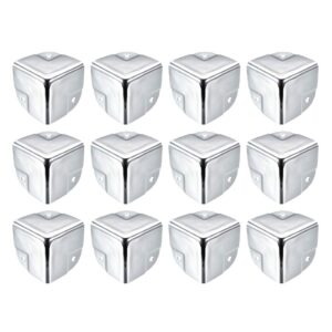 uxcell metal box corner protectors box edge guard protector 40 x 40 x 40mm silver tone 12pcs for table corners and desk corners