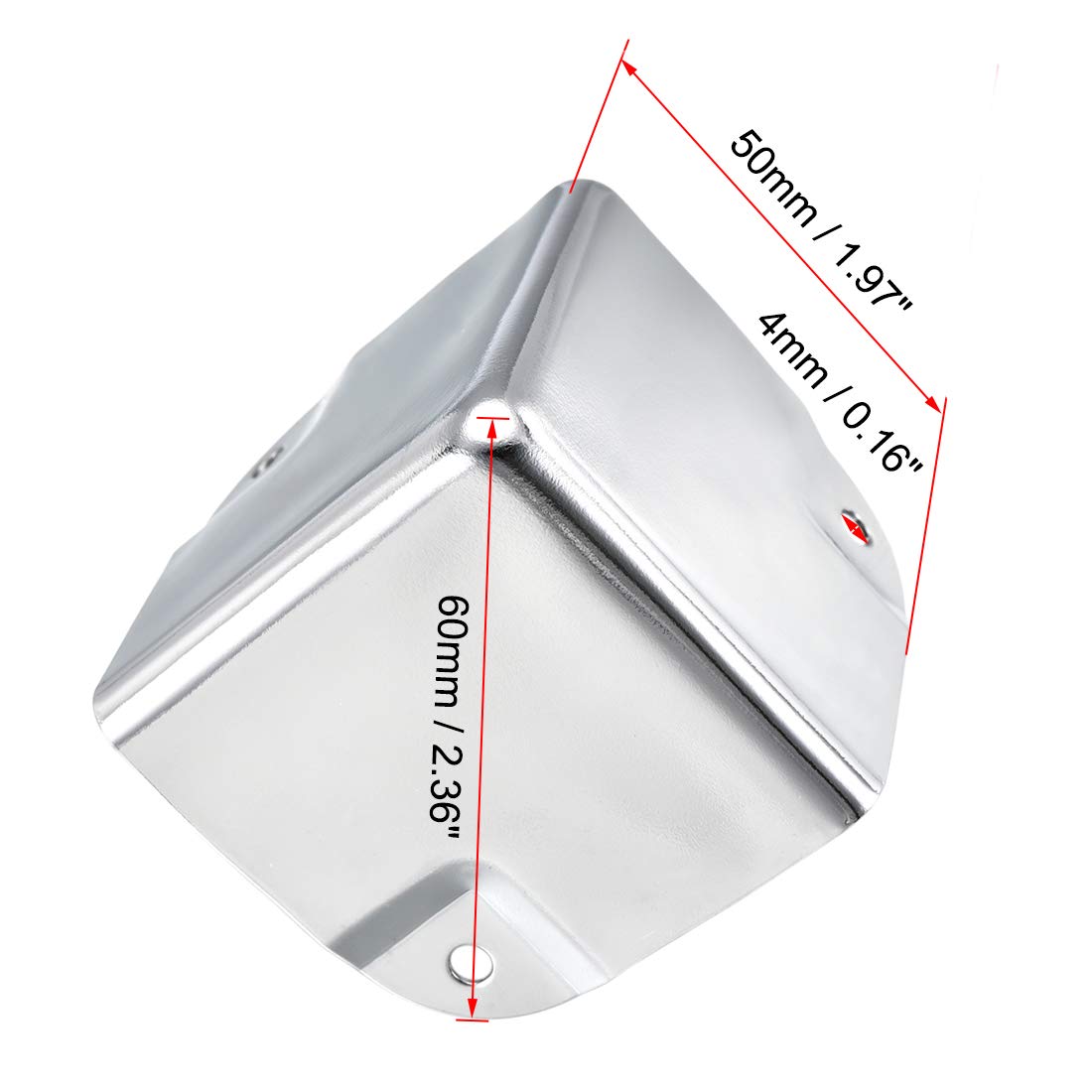 uxcell Metal Box Corner Protectors Box Edge Guard Protector 50 X 50 X 50mm Silver Tone 8pcs for Table Corners and Desk Corners