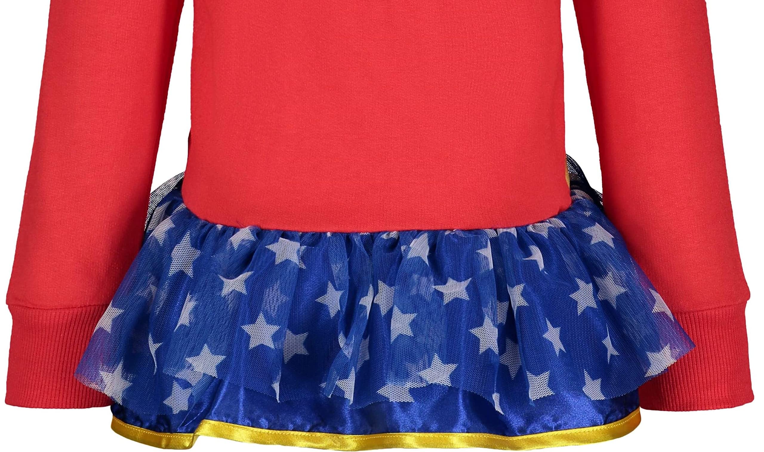 WARNER BROS Justice League Wonder Woman Little Girls Zip Up Costume Hoodie Red 7-8