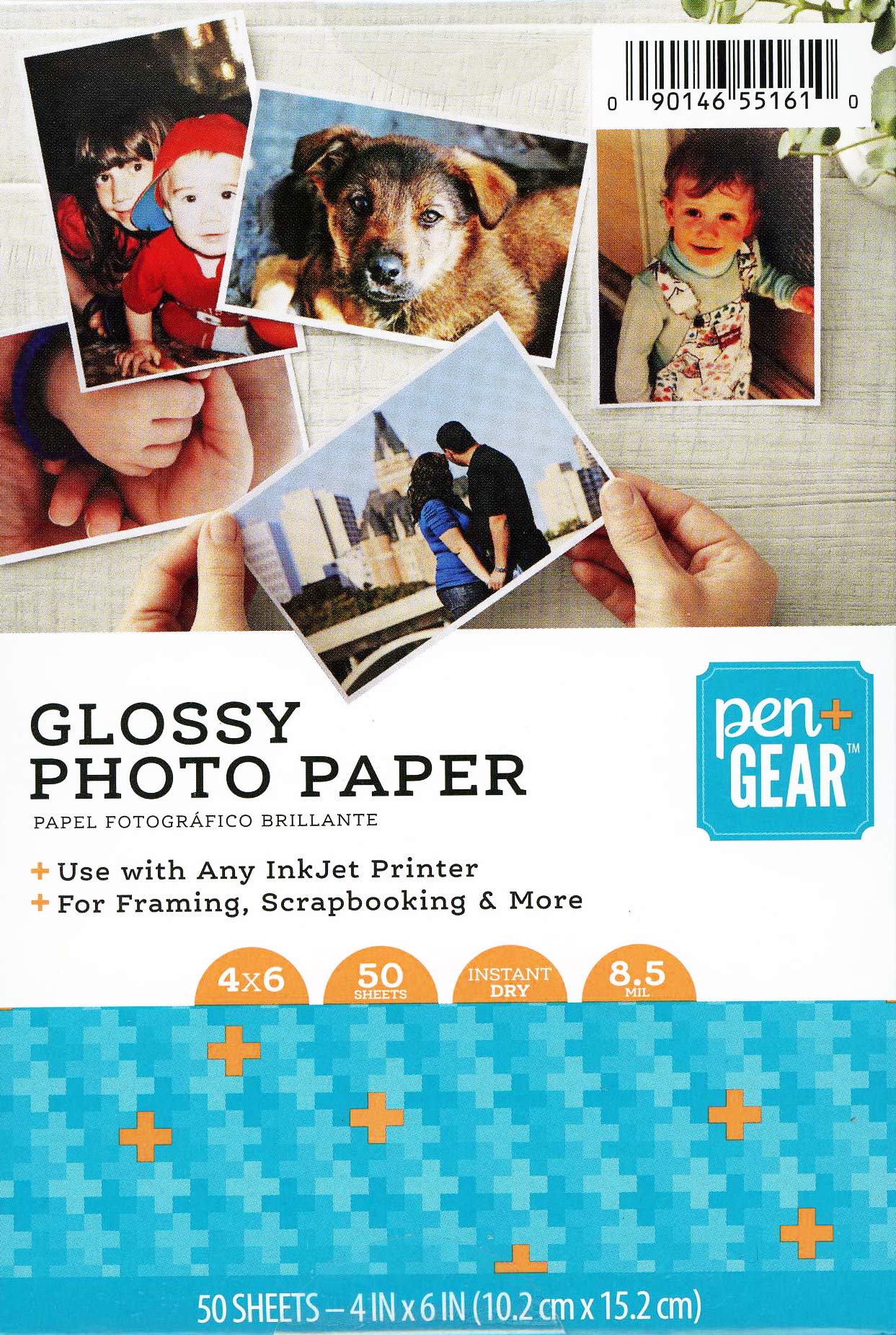 Pen+Gear GLOSSY PHOTO PAPER 4 x 6 50 SHEETS 8.5mil for INKJET PRINTERS 10x15