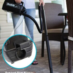 Simplicity Vacuums Handheld Canister Vacuum with Carry Strap for Hard Floors and Rugs, Car Detailing Vacuum Cleaner, S100