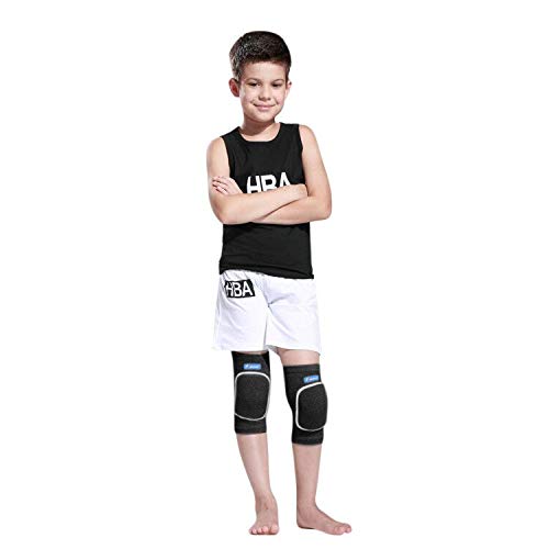 JUMISEE Kids Boys Girls Anti-Slip Padded Sponge Protective Knee Pads, Flexible Elastic Knee Brace Knee Support for Dance Football Volleyball Skating Basketball Sports for Teenagers