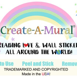 Create-A-Mural Construction Zone Sign Boys Wall Decals Wall Art Stickers for Bedroom Peel and Stick Kids Room Decor Nursery Toddler Teen Decorations Playroom Birthday Gift