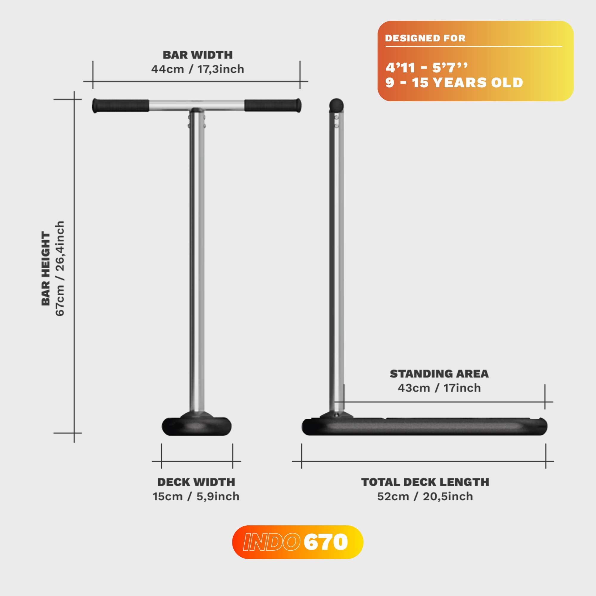 The Indo Trick Scooter - Trampoline Scooter -Stunt Scooter for Teens, Kids and Adults - Pro Scooter Tricks - Indoors and Outdoors Scooter - Professionals and Beginners