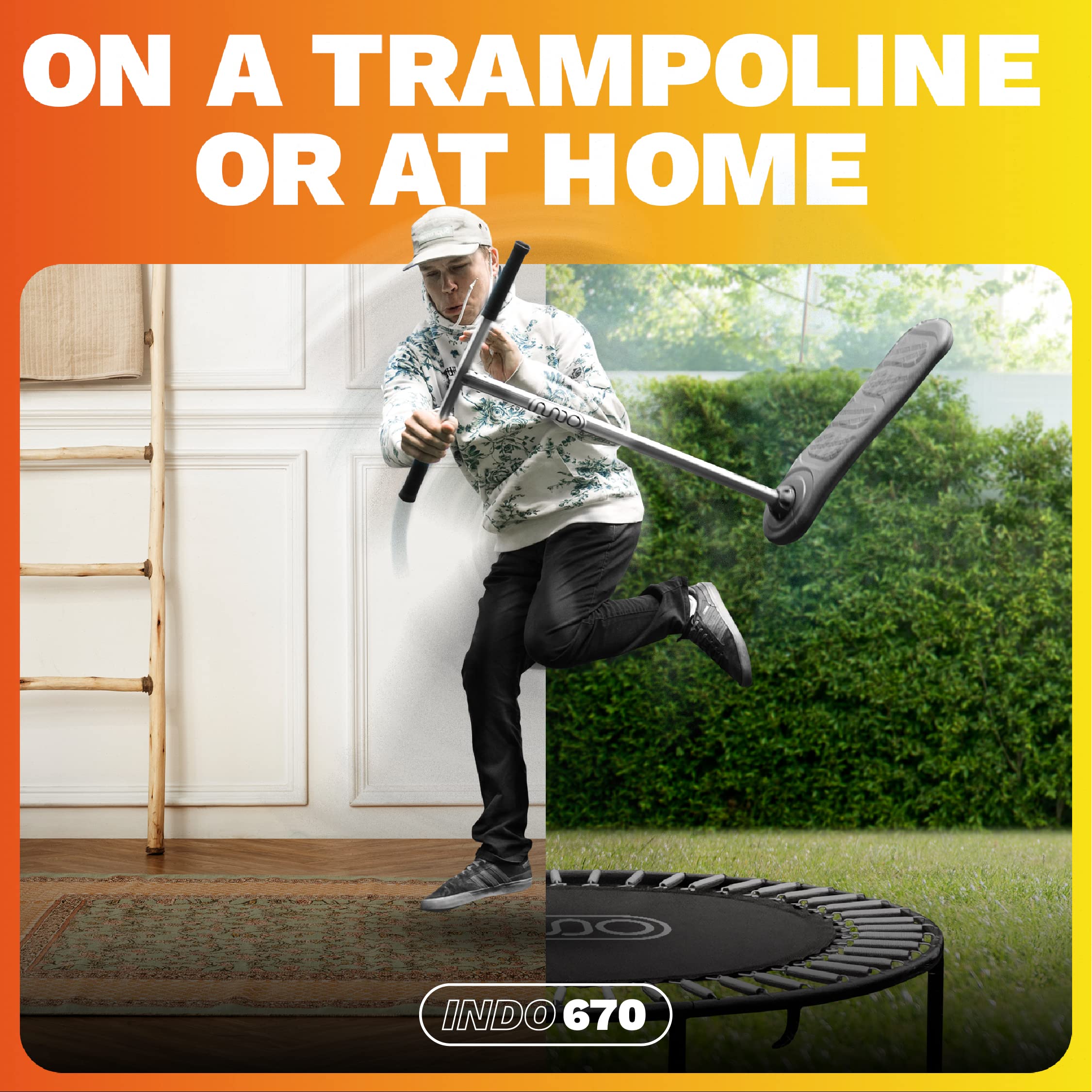 The Indo Trick Scooter - Trampoline Scooter -Stunt Scooter for Teens, Kids and Adults - Pro Scooter Tricks - Indoors and Outdoors Scooter - Professionals and Beginners