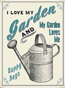 fsdva i love my garden vintage tin sign 8x12 wall decor