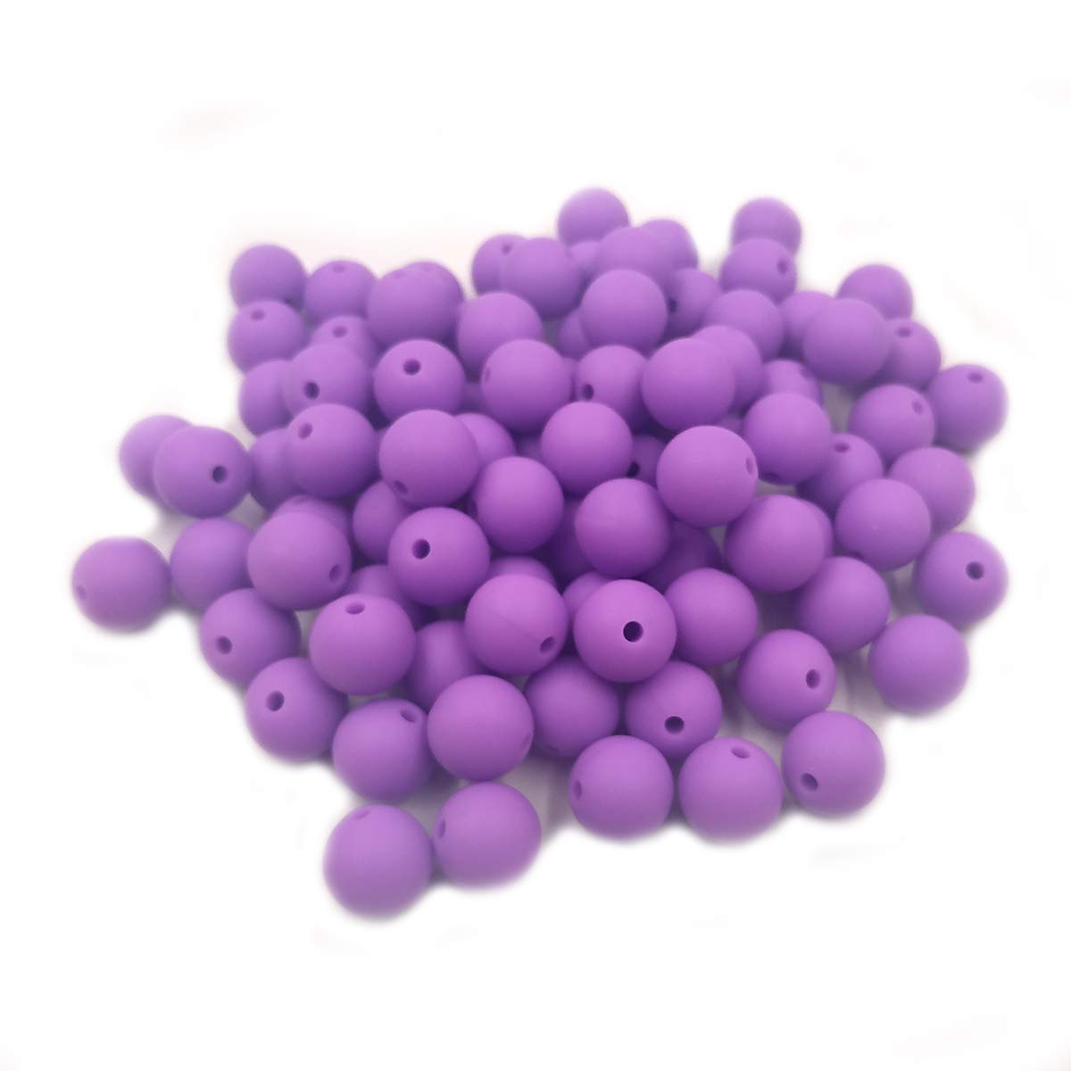 Alenybeby 50pcs DIY Silicone Pearl Beads Set 14/17mm Hexagon Icosahedron 12/15mm Round Beads for Keychain Mom Craft Necklace Jewelry Making