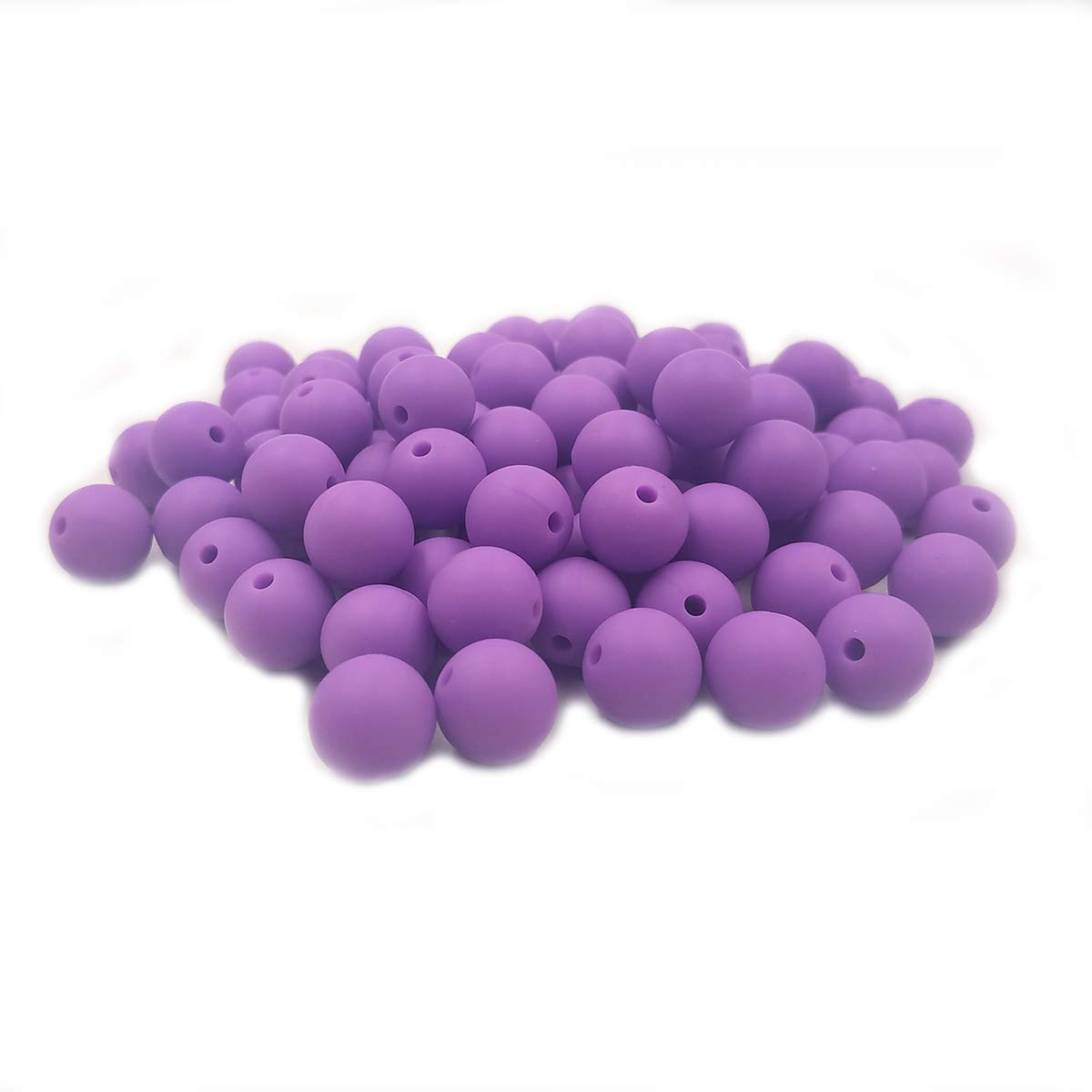 Alenybeby 50pcs DIY Silicone Pearl Beads Set 14/17mm Hexagon Icosahedron 12/15mm Round Beads for Keychain Mom Craft Necklace Jewelry Making