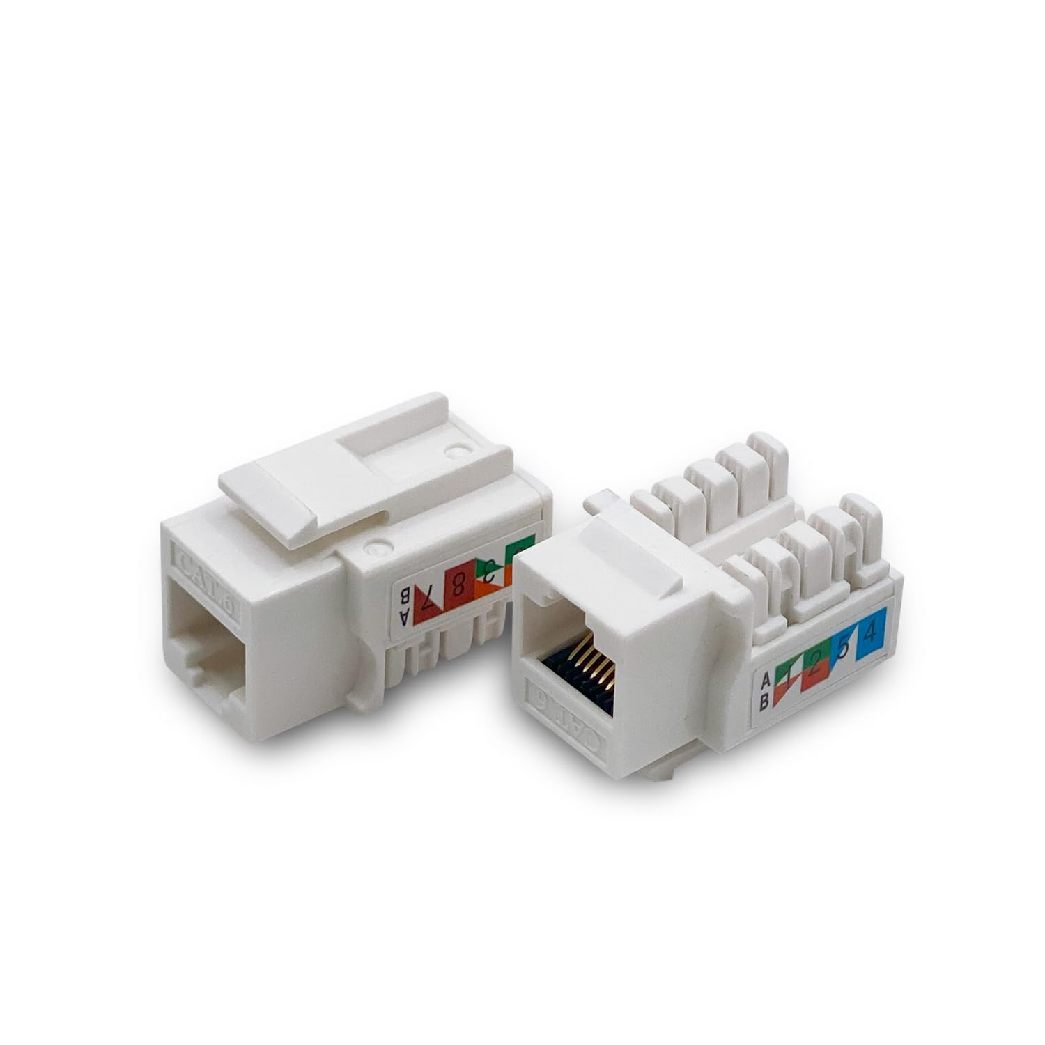 (100-Pack) Cat6 Keystone Jack - [UL Listed] - Ethernet Wall Jack - Wall Cat6 - Cat6 Network Coupler - Keystone Jack - Cat5/5e/6 Compatible - Cat6 Network Coupler