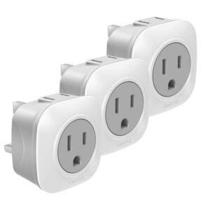 [3-pack] uk ireland travel plug adapter, vintar international power adaptor with 2 american outlets- 2 in 1 european plug adapter for usa to british england scotland irish london hong kong (type g)