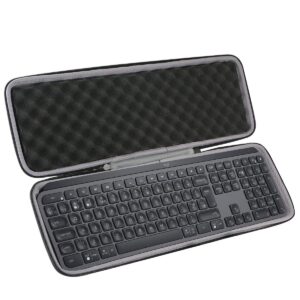 co2crea hard case replacement for logitech mx keys s/mx keys advanced wireless illuminated keyboard (case for mx keys keyboard, black case)