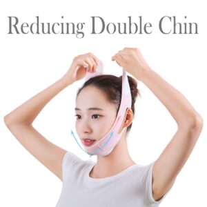 Face Lifting Belt, Double Chin Reducer, Facial Intense Lifting Slim Belt Double Chin Strap, Skin Care Chin Lifting Firming Strap Reducing Belts for Women