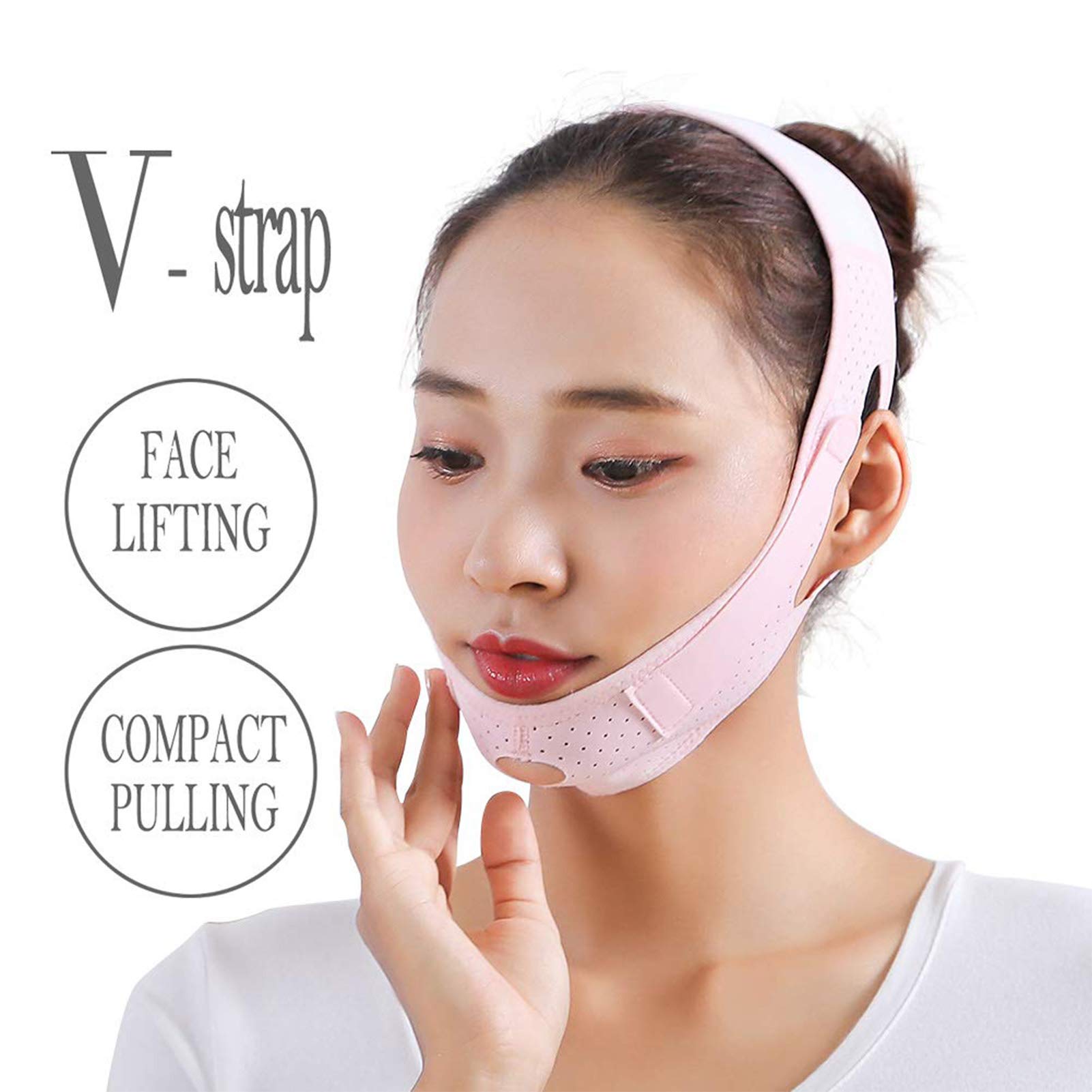 Face Lifting Belt, Double Chin Reducer, Facial Intense Lifting Slim Belt Double Chin Strap, Skin Care Chin Lifting Firming Strap Reducing Belts for Women