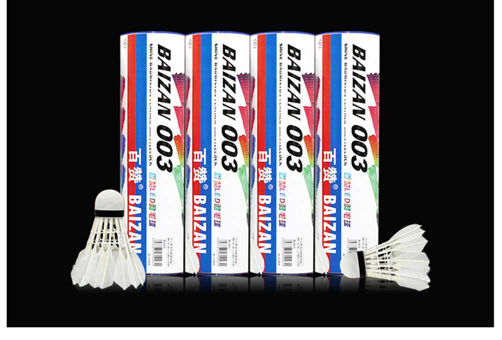 [8 Pack] LED Badminton Set, Shuttlecock Dark Night Glow Birdies Lighting Outdoor Indoor Sport Activities,Colorful