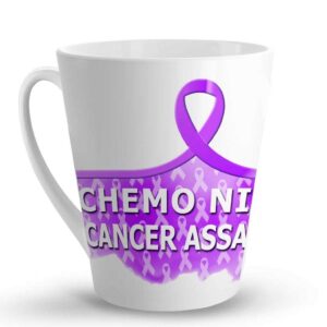 makoroni - chemo ninja cancer assassin cancer awareness ceramic coffee latte mug, k61