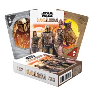 aquarius star wars playing cards - the mandalorian themed deck of cards for your favorite card games - officially licensed star wars merchandise & collectibles