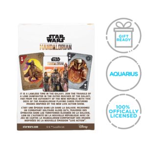 AQUARIUS Star Wars Playing Cards - The Mandalorian Themed Deck of Cards for Your Favorite Card Games - Officially Licensed Star Wars Merchandise & Collectibles